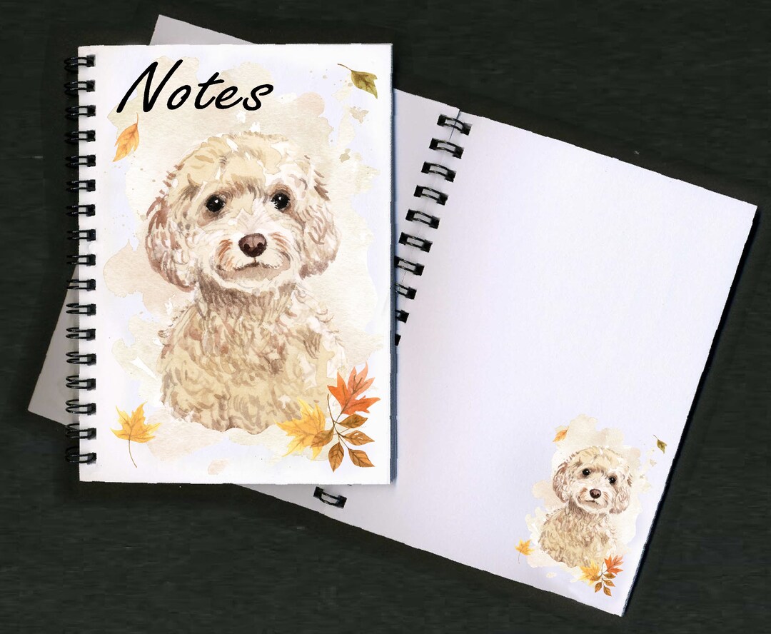 Cockapoo (cream) Dog Notebook/notepad With Picture on Each Page - Great ...