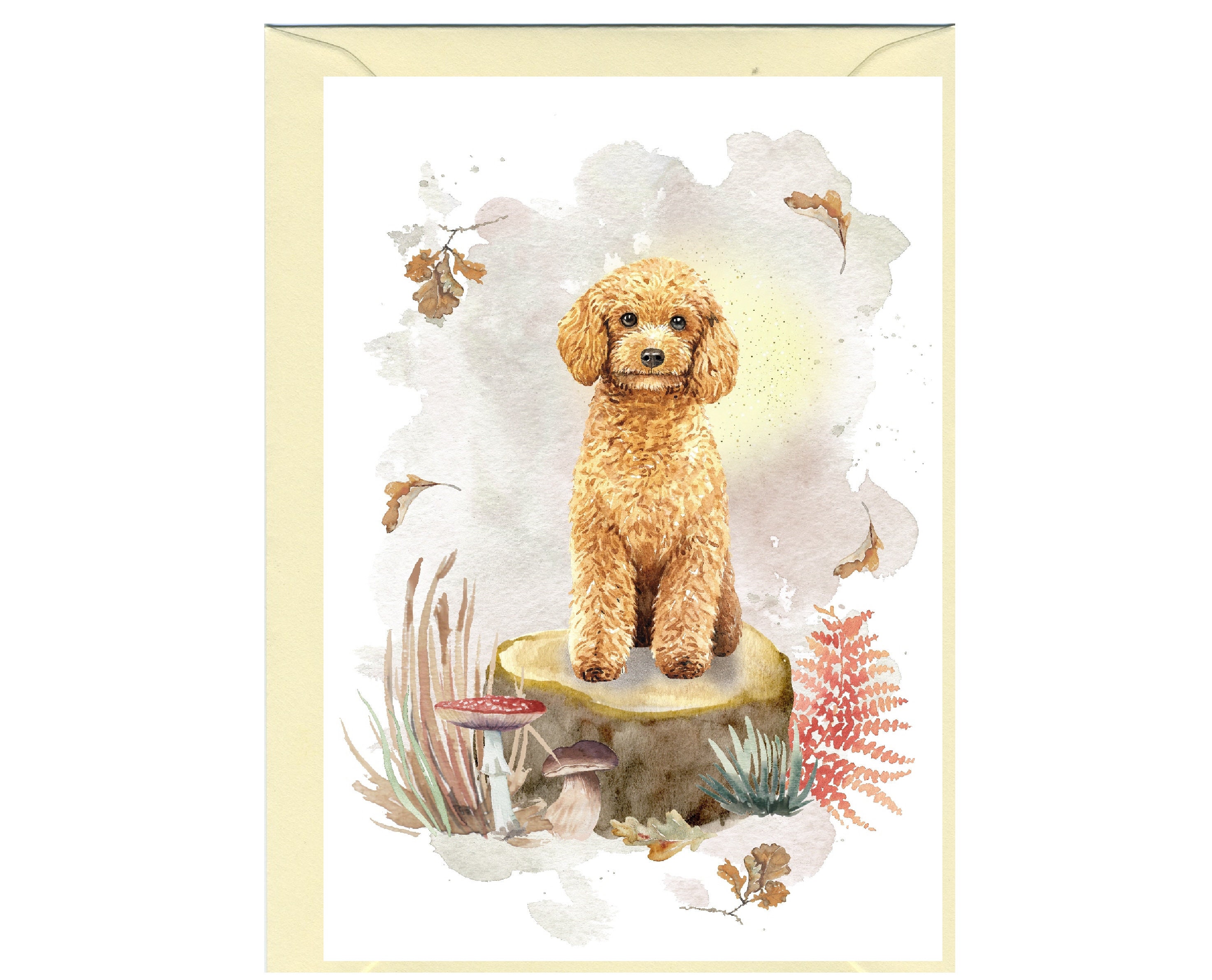 Personalised Poodle apricot Dog Greetings Card /notelet - Etsy