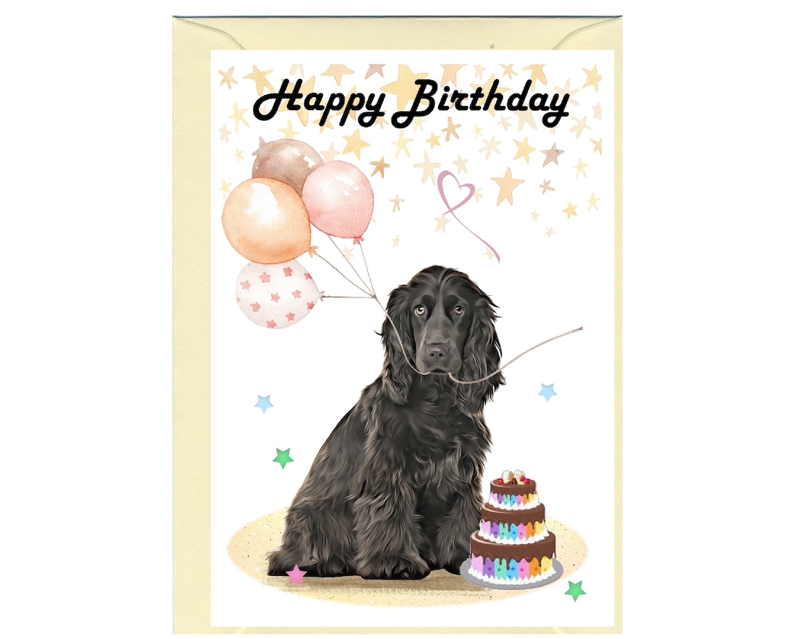 Cocker Spaniel Dog happy Birthday Card 6 X - Etsy UK