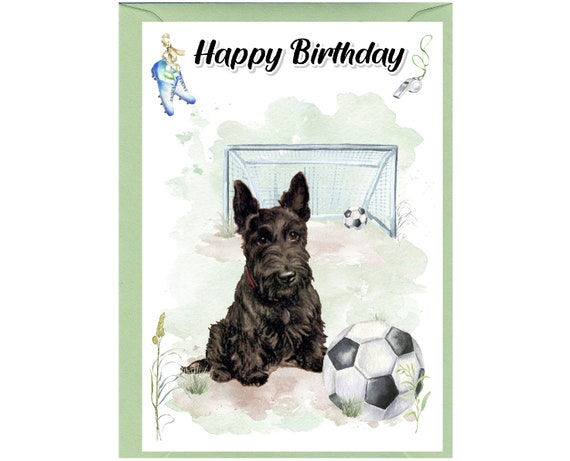 Scottish Terrier / Scottie Dog happy Birthday Card - Etsy UK