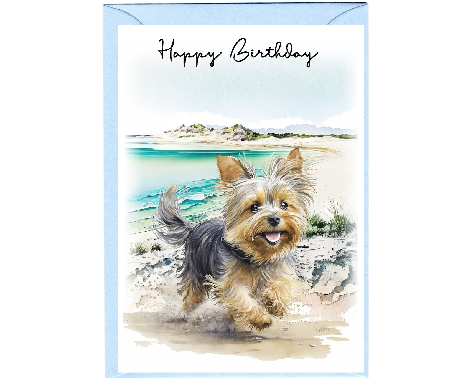 Yorkshire Terrier / Yorkie Dog happy Birthday Card - Etsy UK