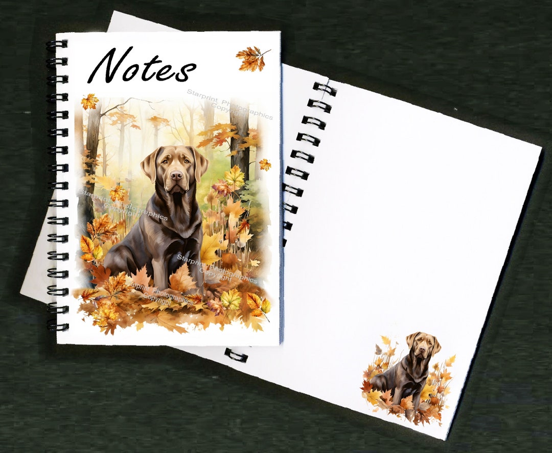 Labrador Chocolate Dog Notebook / Notepad With Picture on Each Page ...