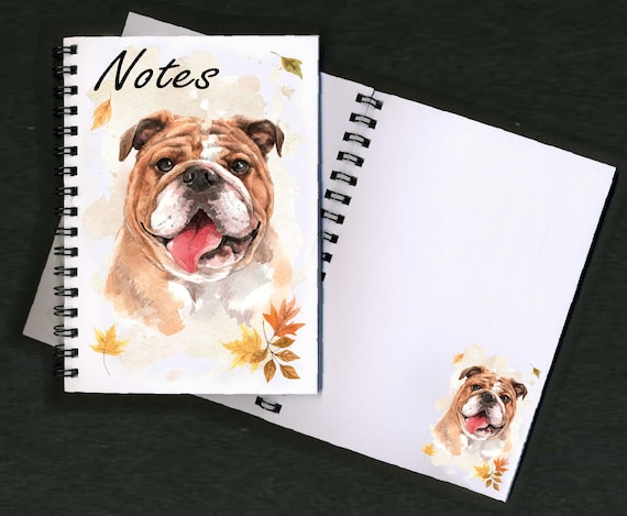 Bulldog Notebook / Notepad With Picture on Each Page Great - Etsy