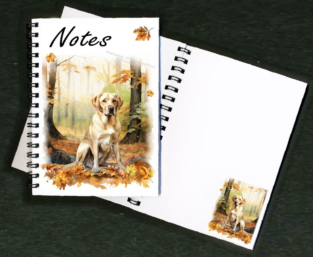 Labrador Yellow Dog Notebook / Notepad With Picture on Each Page ...