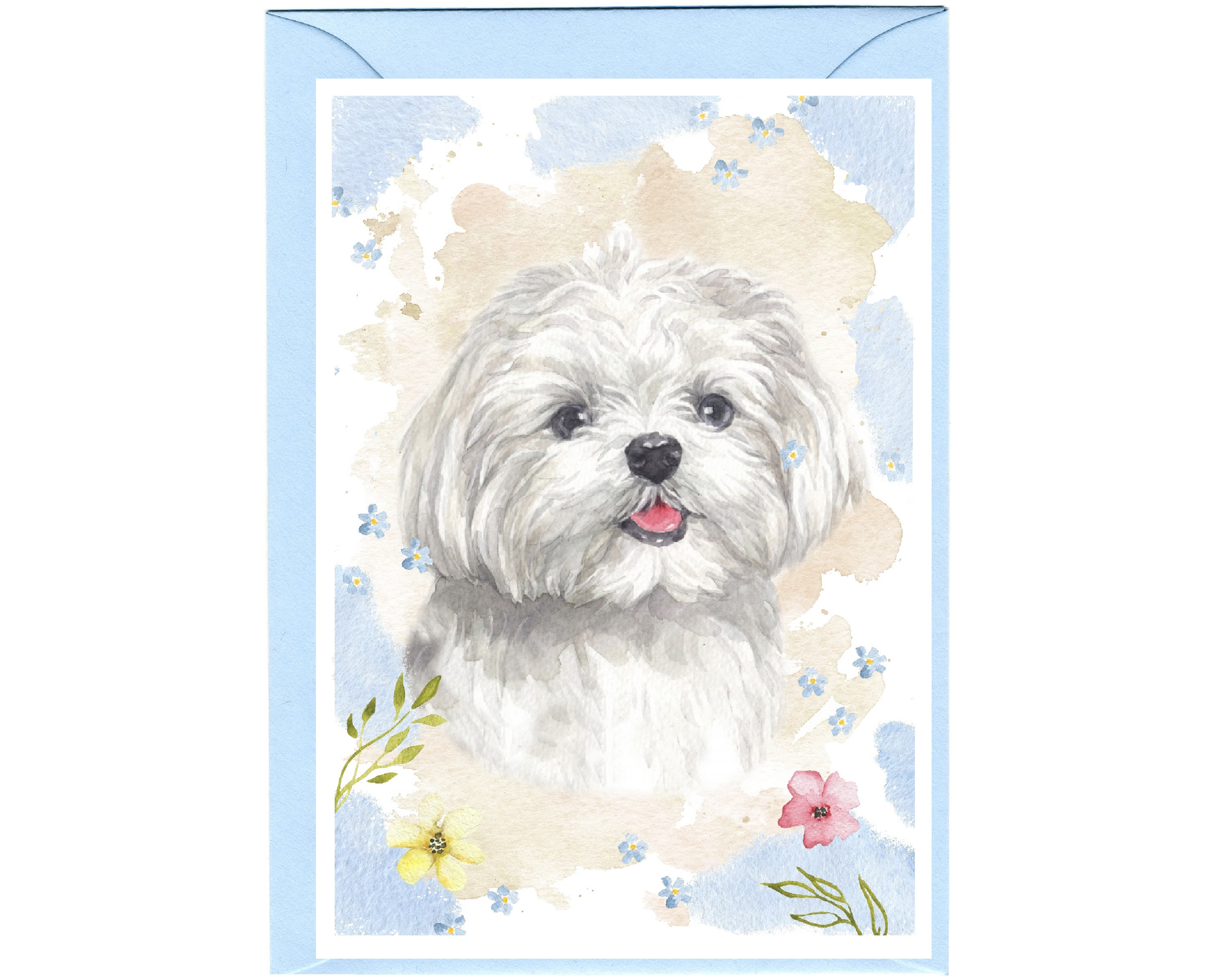 Maltese Dog Blank Card /notelet (6" X 4") With Envelope - Ideal for Any ...