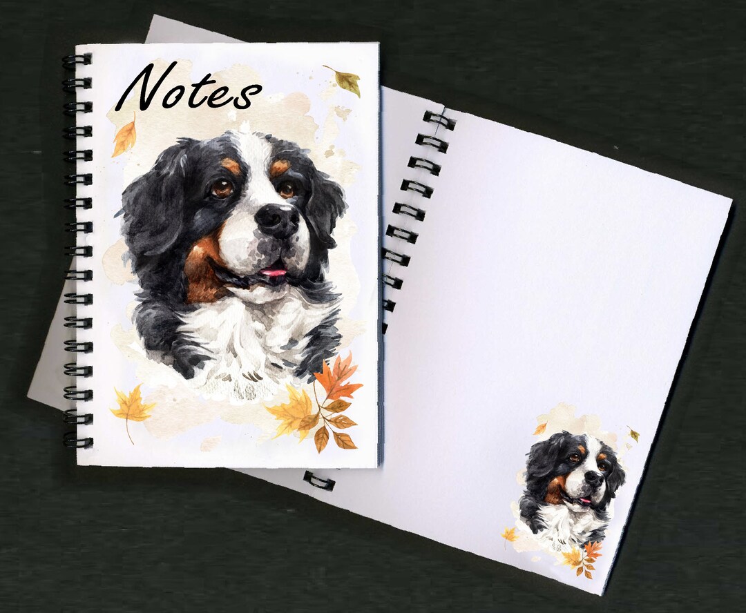 Bernese Mountain Dog Notebook / Notepad With Picture on Each Page ...