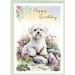 Maltese Dog "happy Birthday" Card (6"x 4") With Envelope. Blank Inside ...