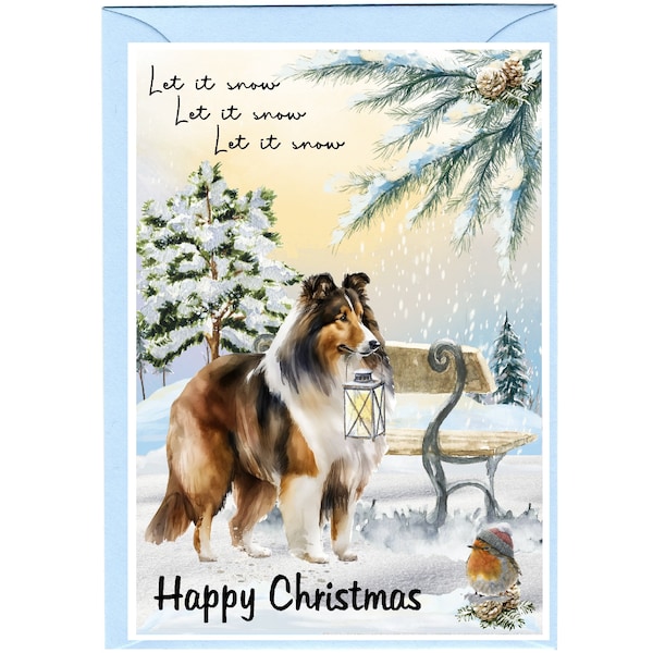 Rough Collie Christmas Cards - Etsy