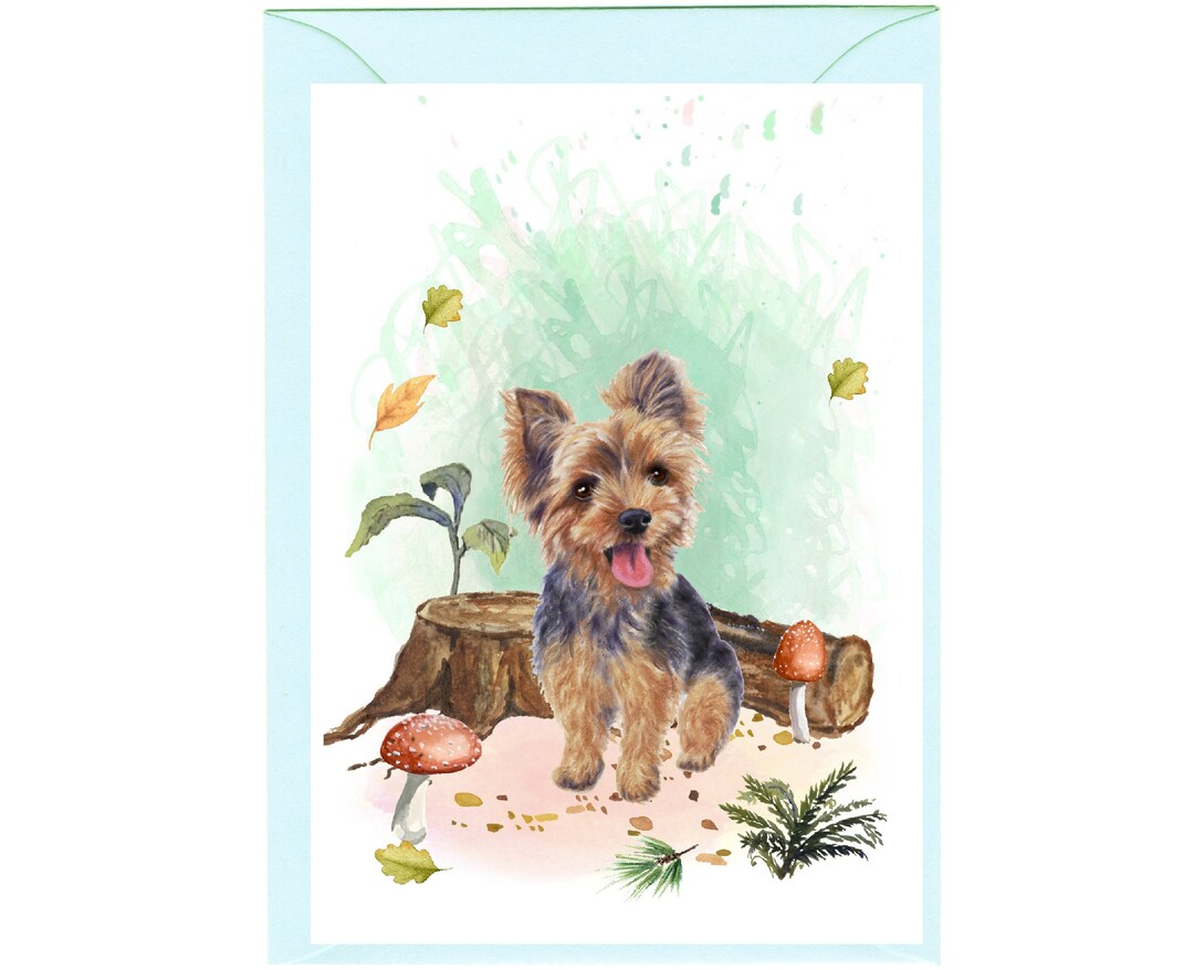 Personalised Yorkshire Terrier / Yorkie Dog Greetings Card /notelet (6 ...