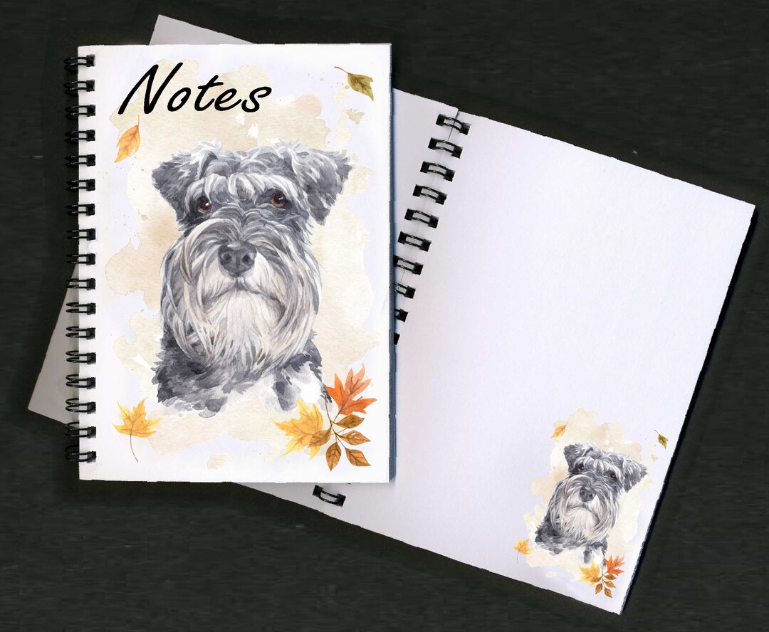 Miniature Schnauzer Dog Notebook / Notepad With Picture on Each Page ...