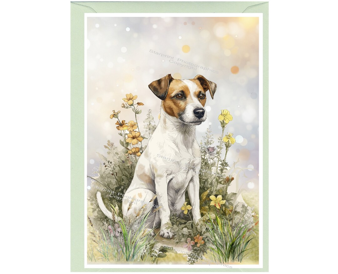 Personalised Jack Russell Terrier Dog Greetings Card/notelet (6"x4 ...