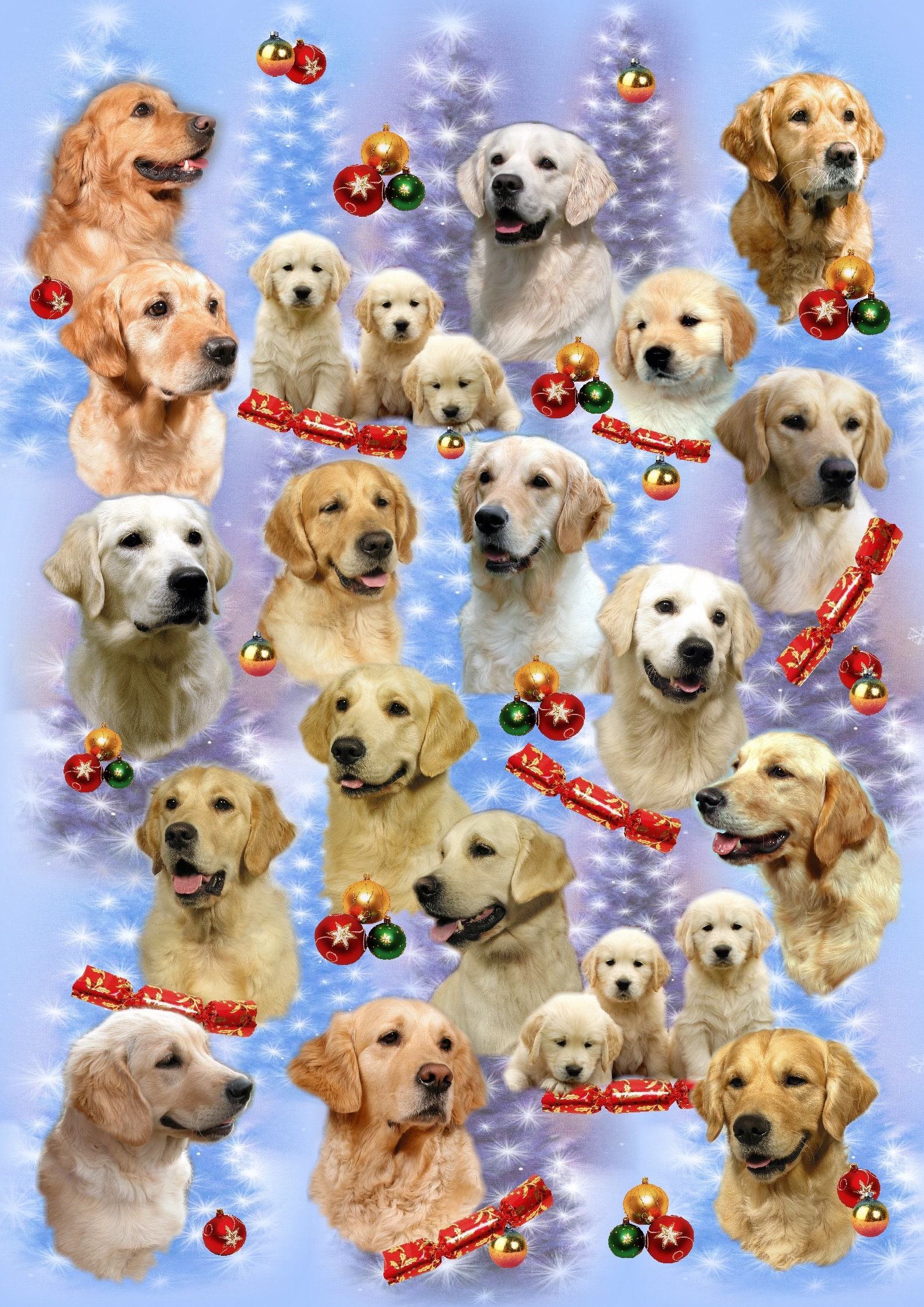 Golden Retriever Dog Christmas Gift Wrapping Paper. - Etsy