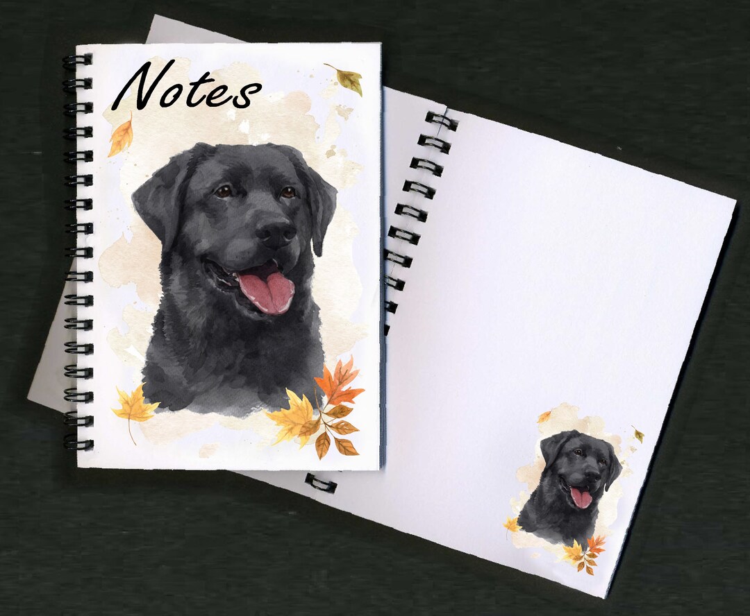 Labrador Retriever (black) Dog Notebook / Notepad With Picture on Each ...
