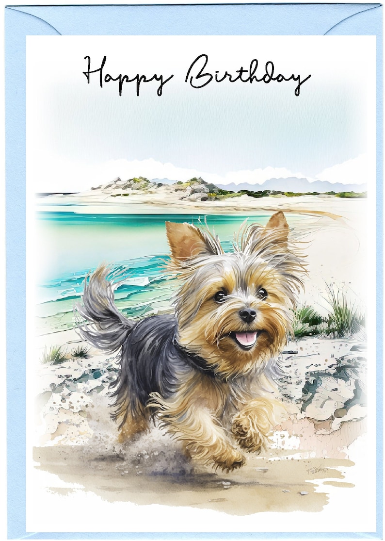 Yorkshire Terrier / Yorkie Dog happy Birthday Card - Etsy UK