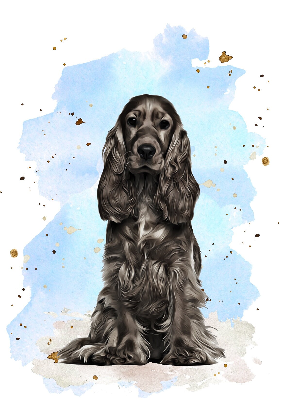 Personalised Cocker Spaniel Dog Greetings Card /notelet - Etsy UK
