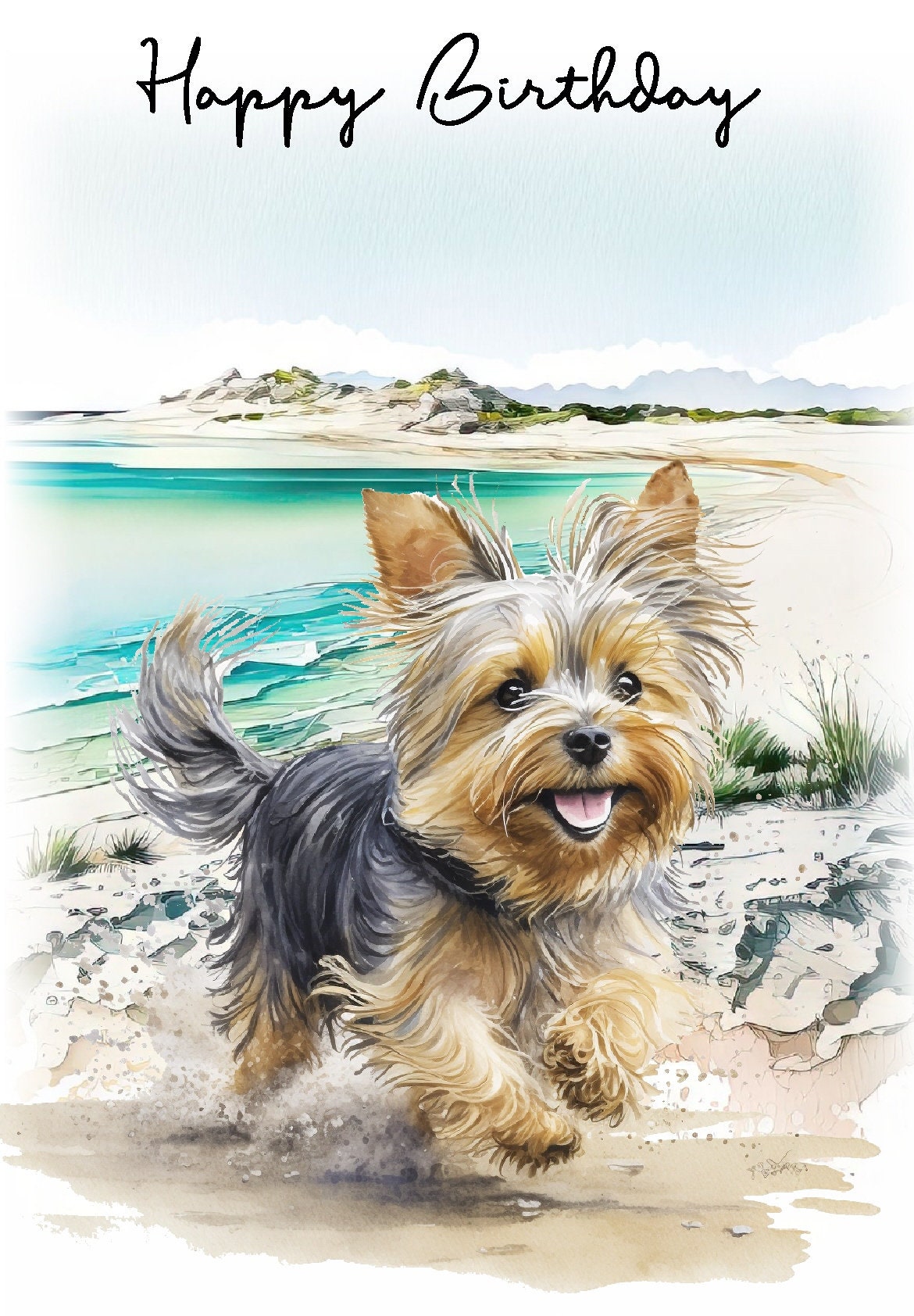 Yorkshire Terrier / Yorkie Dog happy Birthday Card - Etsy UK