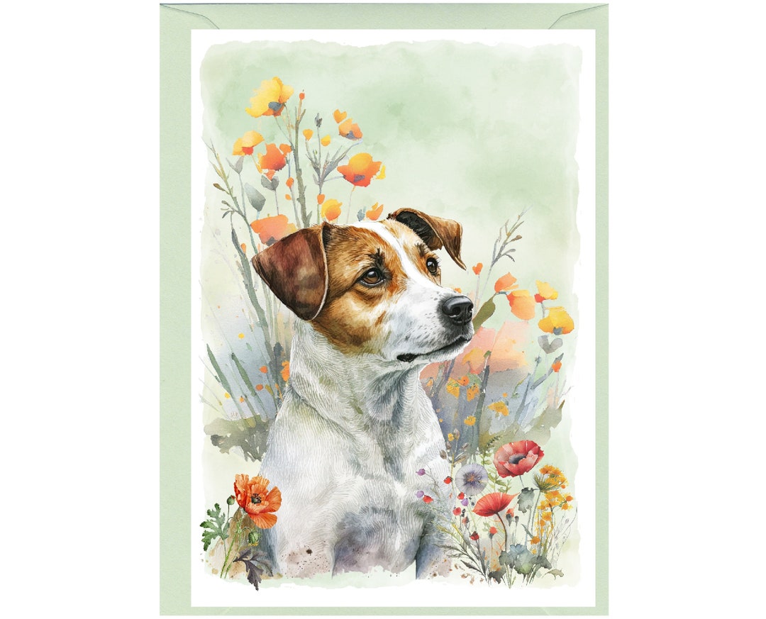 Personalised Jack Russell Terrier Dog Greetings Card /notelet (6" X 4 ...