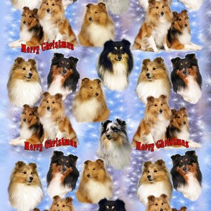 Shetland Sheepdog / Sheltie Dog Christmas Gift Wrapping Paper. Make ...