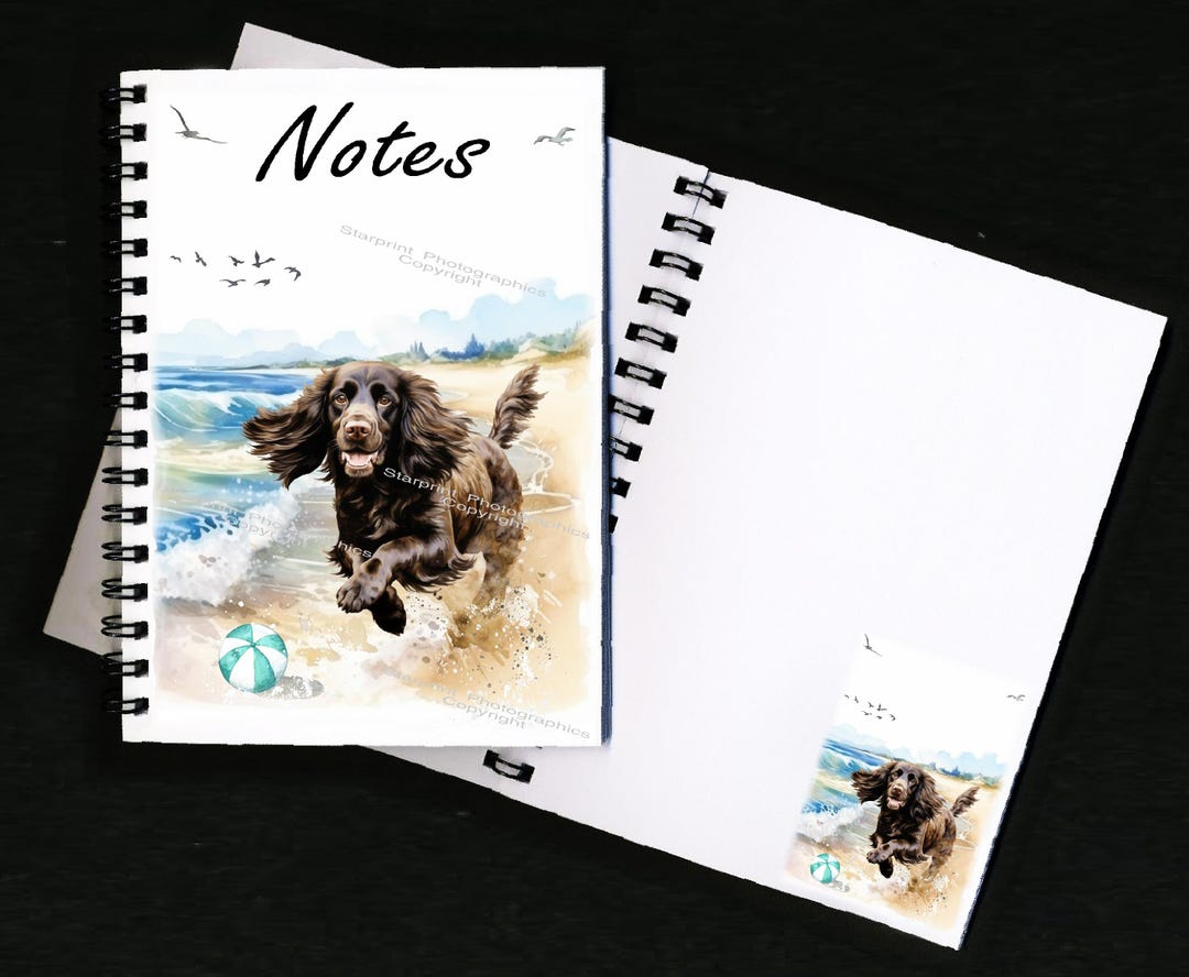Working Cocker Spaniel (brown) Dog Notebook / Notepad With Small ...