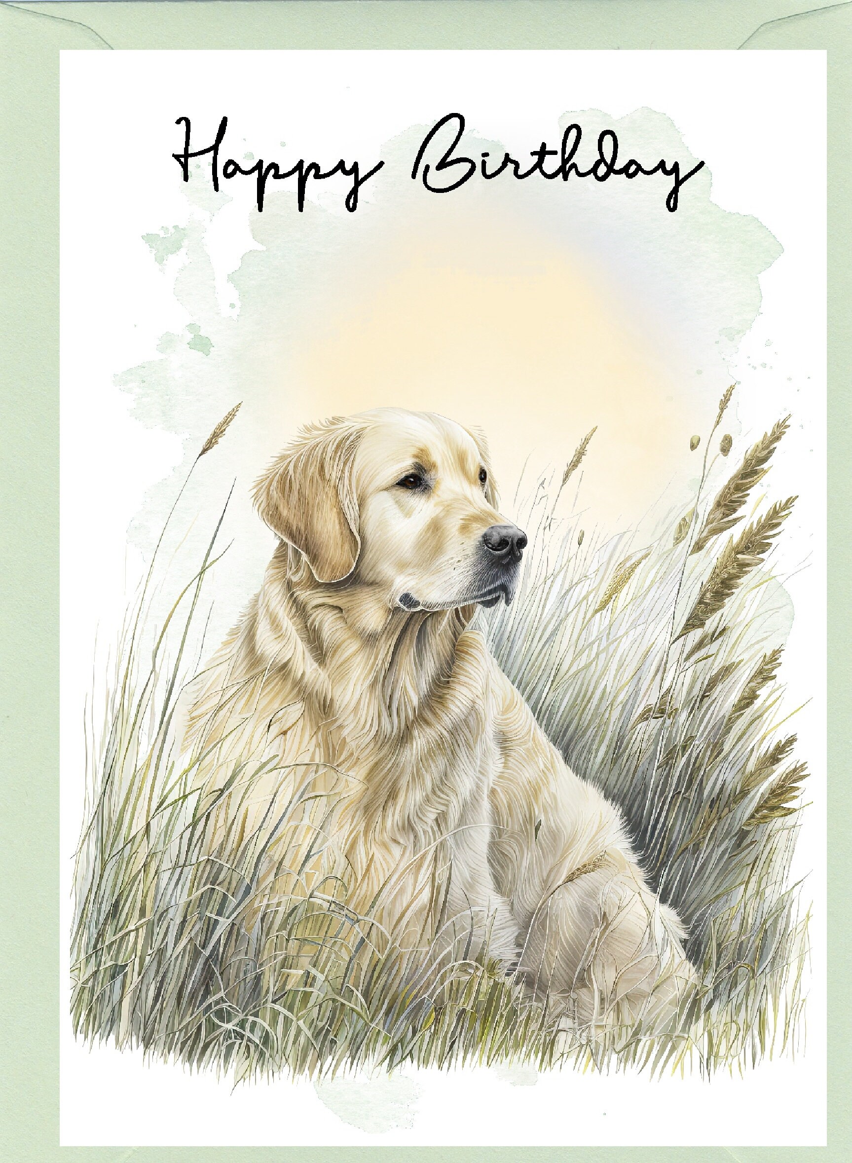 Golden Retriever Happy Birthday
