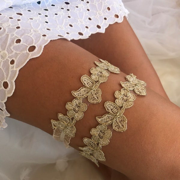 Bohemian Garter Set, Toss Garter, Boho Keepsake Garter, Atlantean ...