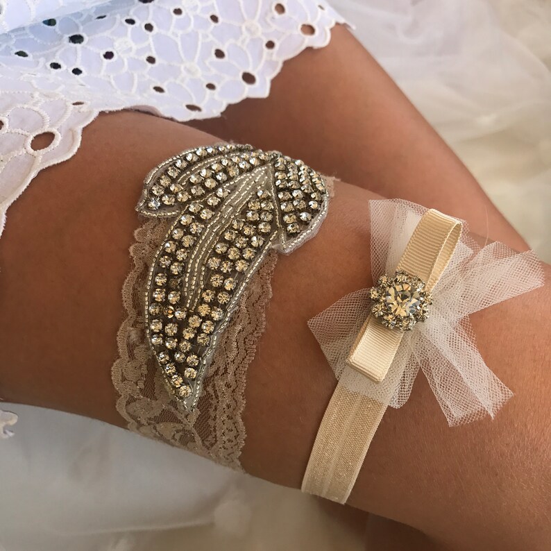Wedding Garter Set Bridal Garter Garter Set Toss Garter - Etsy
