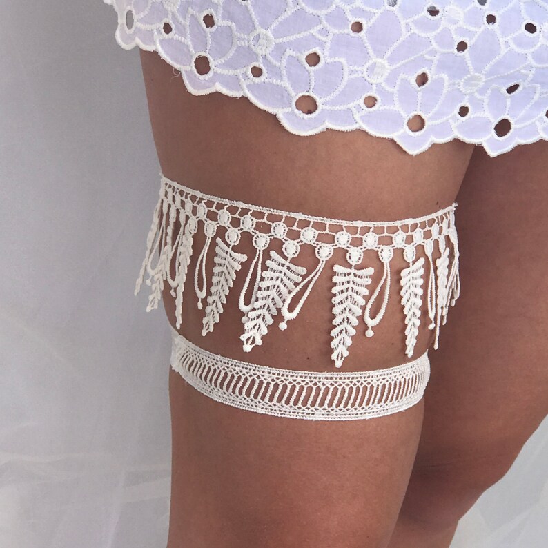 Boho Wedding Garter Set Bridal Garter Toss Garter Keepsake - Etsy