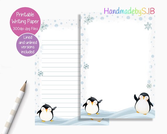 Penguin Writing Paper