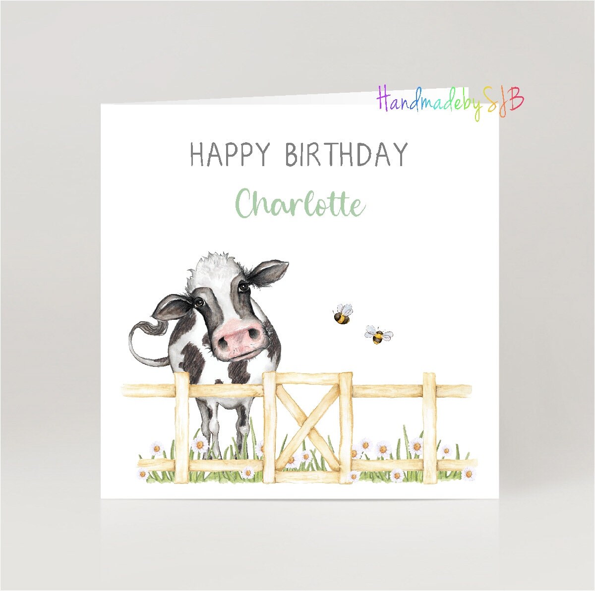 Personalised Cow Birthday Card Any Age/relation 6 X - Etsy