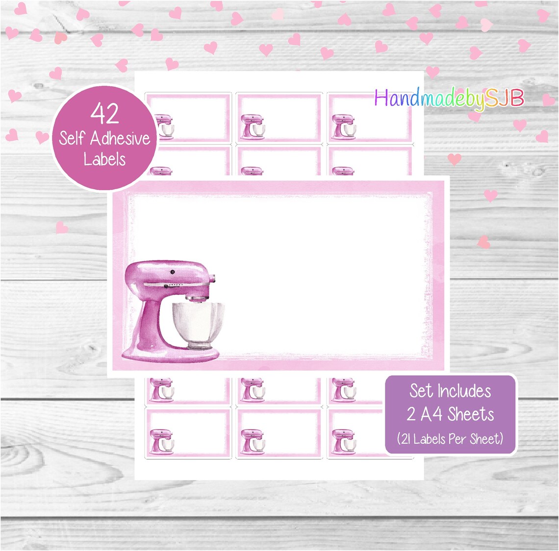 Baking/bakery Labels, 42 Blank Multi Purpose Stickers (2 A4 Sheets, 21 ...