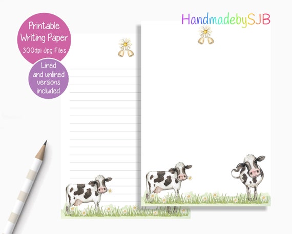 Paper Stationery Notepads Cows writing paper Digital writing paper ...