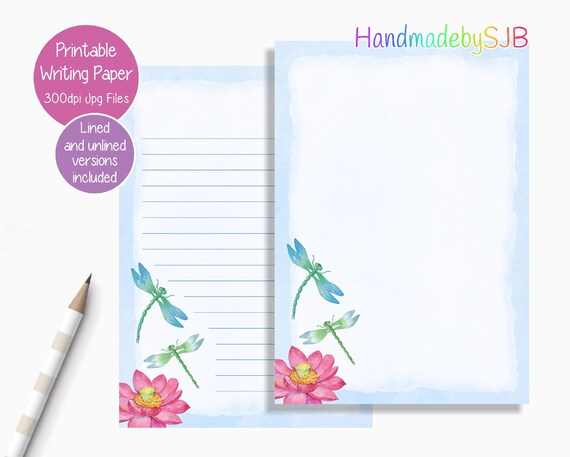 Paper Visual Arts A5 Digital PDF Download A4 Pastel Floral Line Letter ...