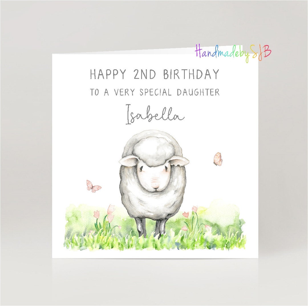 Personalised Sheep Birthday Card Any Age/relation - Etsy
