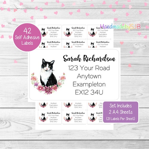 British Shorthair/domestic Tabby Cat Personalised Address - Etsy UK