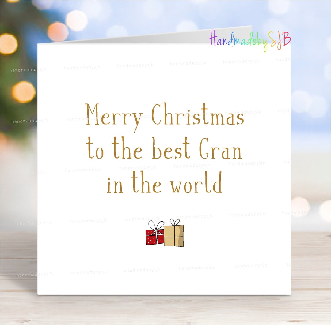 Gran Christmas Card, Merry Christmas to the Best Gran in the World ...