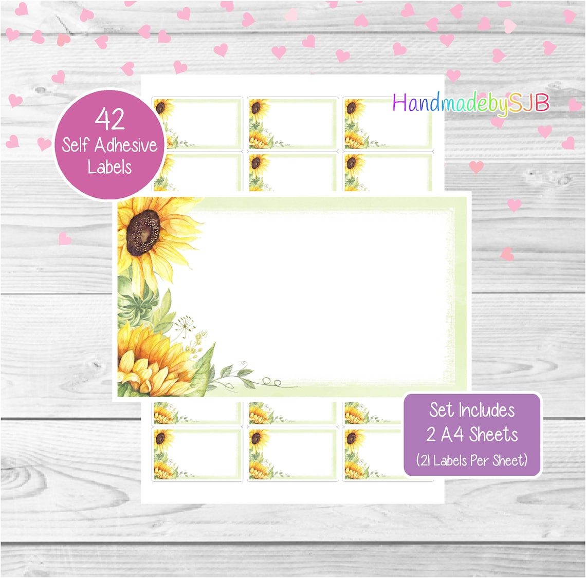 Sunflowers/flowers Floral Labels 42 Blank Multi Purpose - Etsy