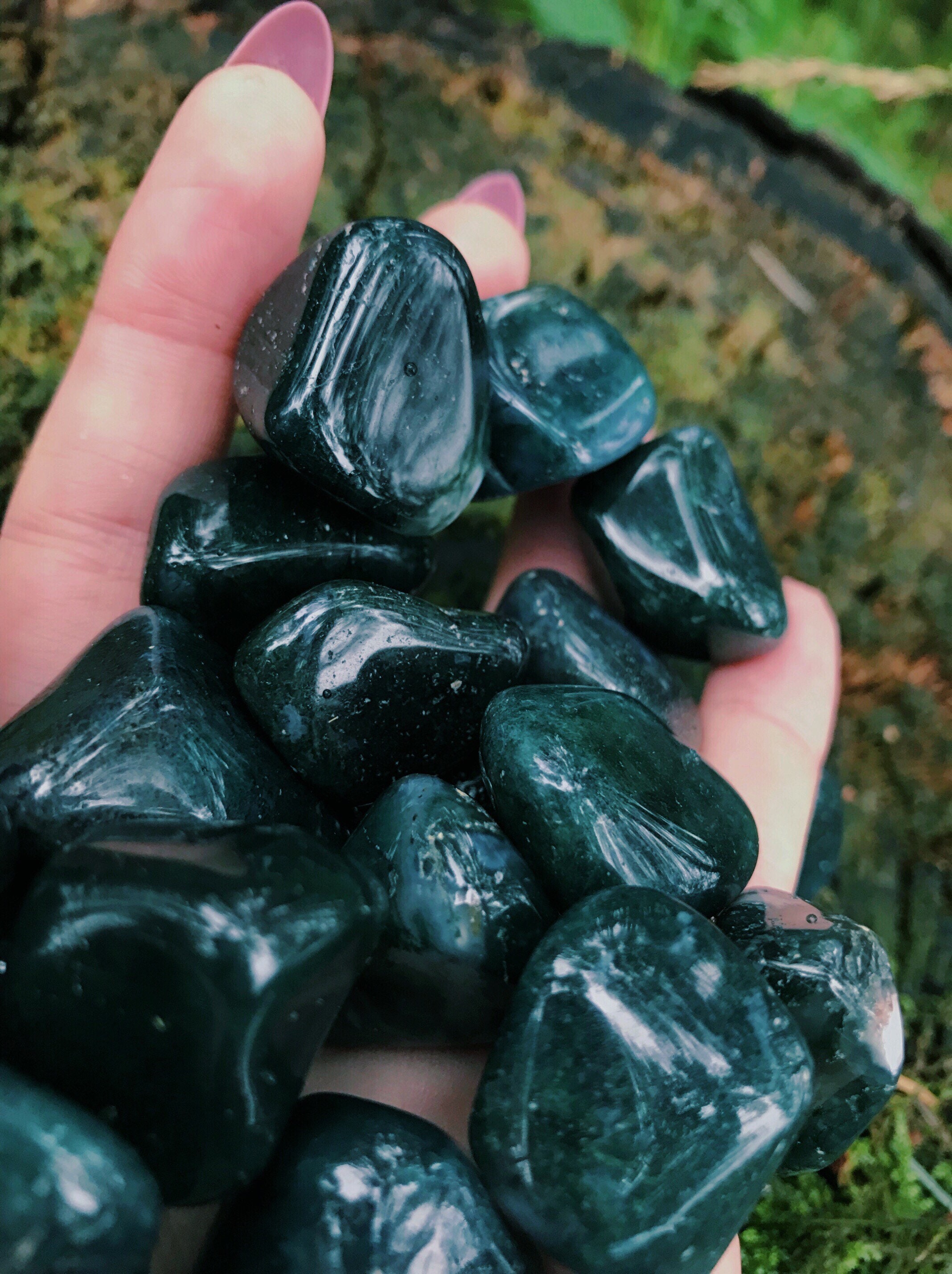 Indian Moss Agate Crystal Moss Agate Crystal Tumble Stones - Etsy