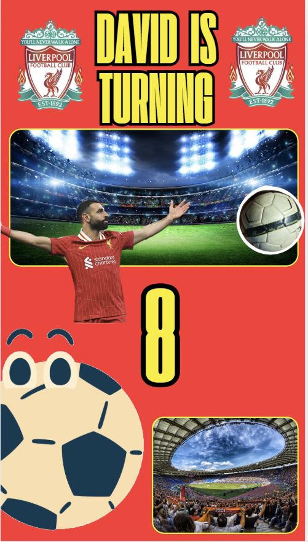 Liverpool FC Soccer Birthday Video Invitation, Animated Soccer Party ...