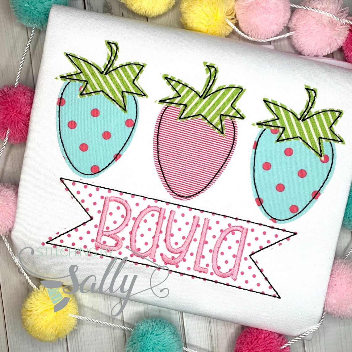 Made to Match Matilda Jane Strawberry Applique Shirt | Etsy