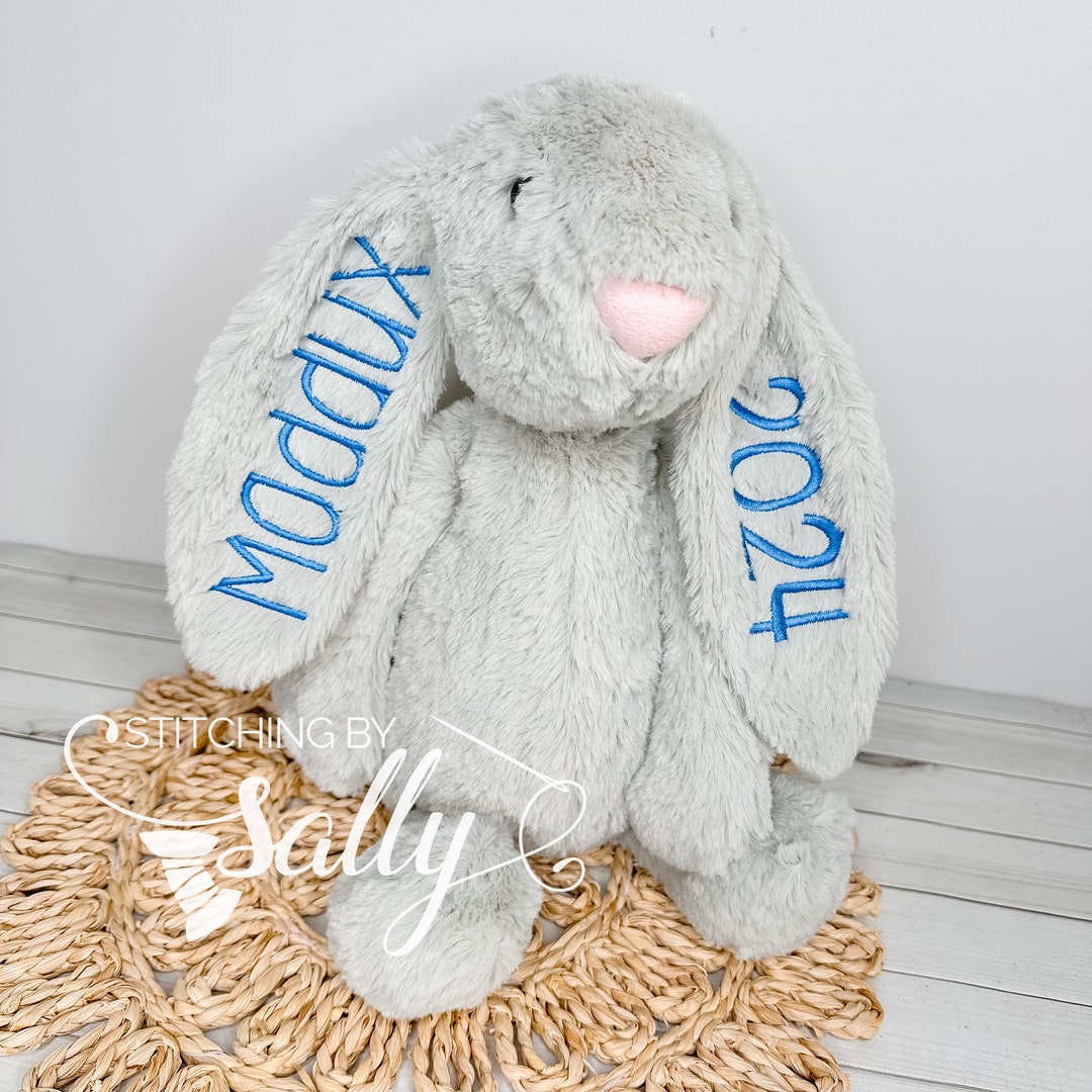 Personalized Embroidered Easter Bunny, Stuffed Bunny, Personalized ...