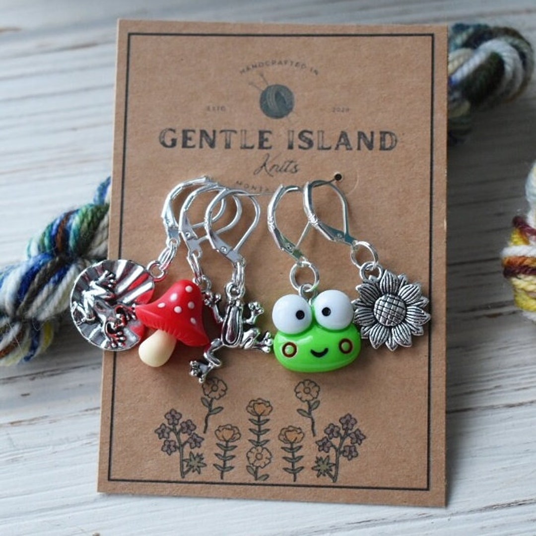 Stitch Markers - Happy Frogs, Set of Five. - Etsy