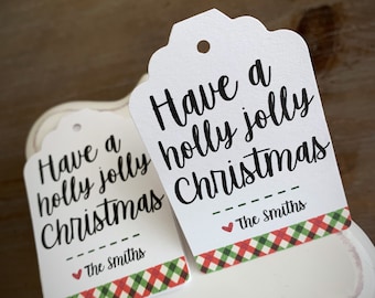 Holly Gift Tags - Etsy