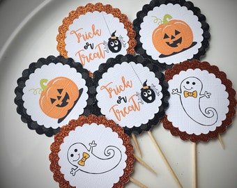 Halloween cupcake toppers | Etsy