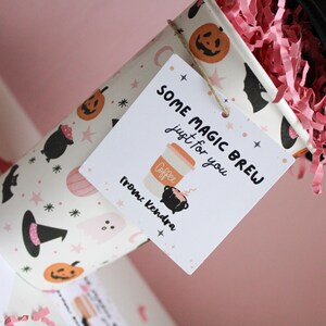Magic Brew Halloween Gift Tag | Coffee Favor Tag | Pastel Halloween ...