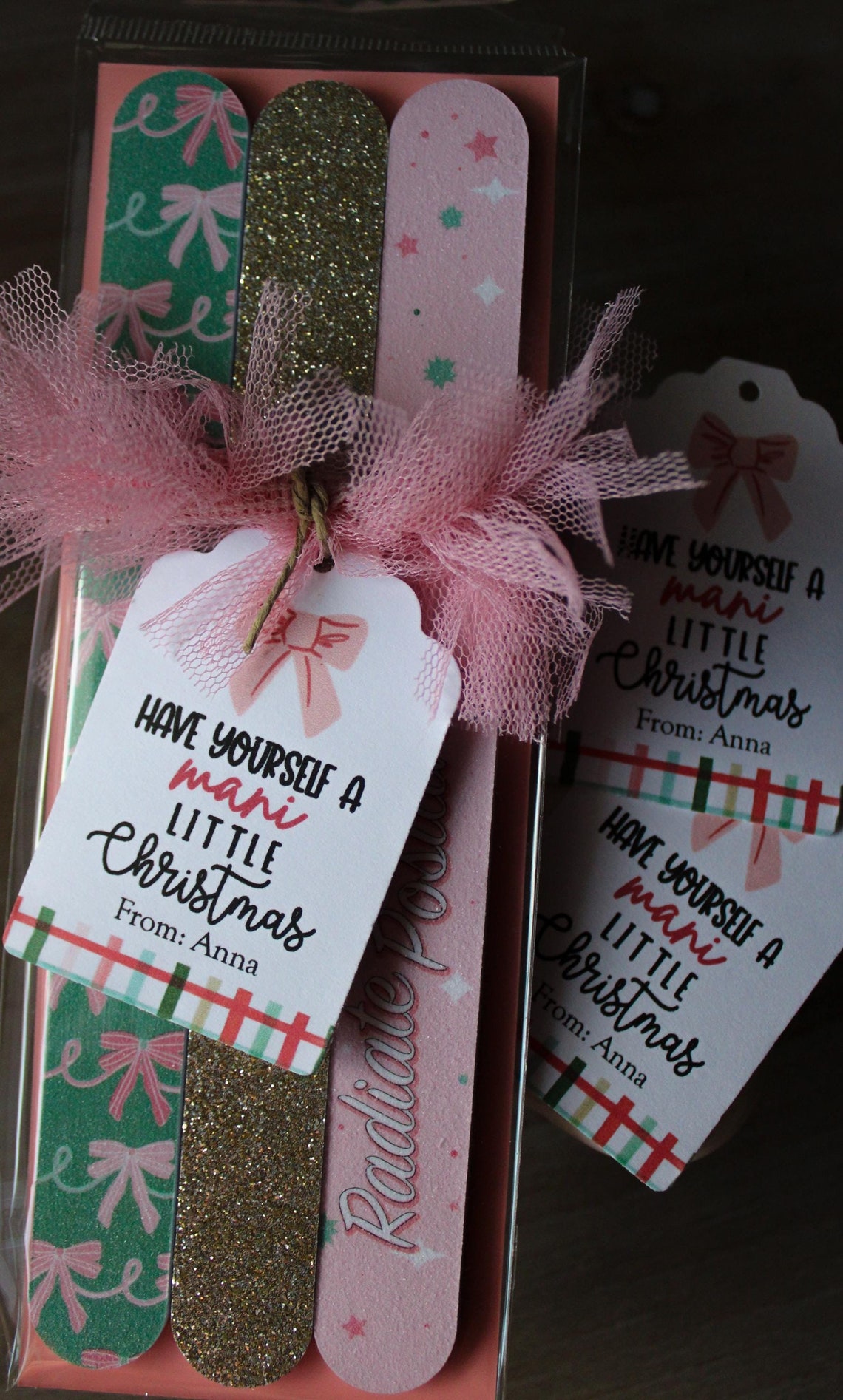 Mani Little Christmas Gift Tags • Nail Polish Gift Tags • Party Favor ...