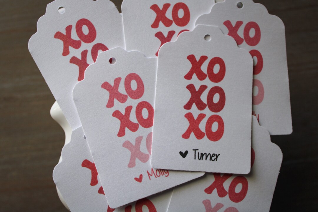 Valentines Day Goody Bag Tags • XOXO Bag Tags • Party Favor Tags ...