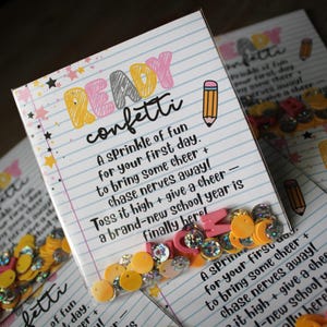 Ready Confetti Back to School Favor – First Day of School Poem Gift ...