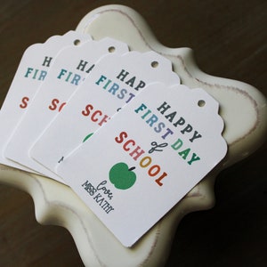 Back to School • 1st Day of School Party Favors • Teacher Appreciation ...