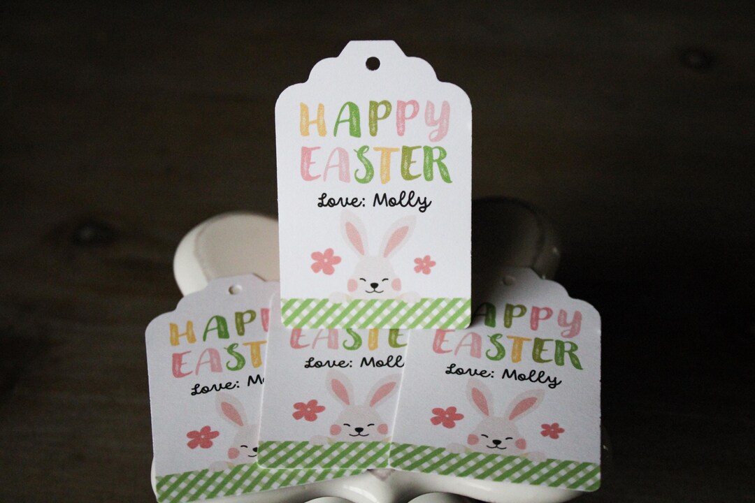 Easter Party Favor Gift Tags • Happy Easter • Easter Bunny Tags - Etsy