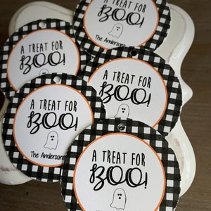 Halloween Favor Tags • Ghost Favor Tags • A Treat for Boo! - Etsy